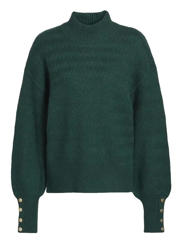 Elie Tahari Tricia Turtleneck Cashmere Sweater - Deep Forest