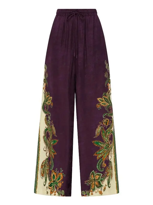 ALEMAIS Ruthie Paisley Wide-leg Pants - Multi