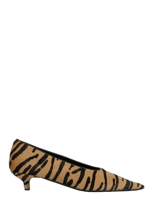 TOTEME Sharp 35mm -print Calf Hair Kitten-heel Pumps - Tiger