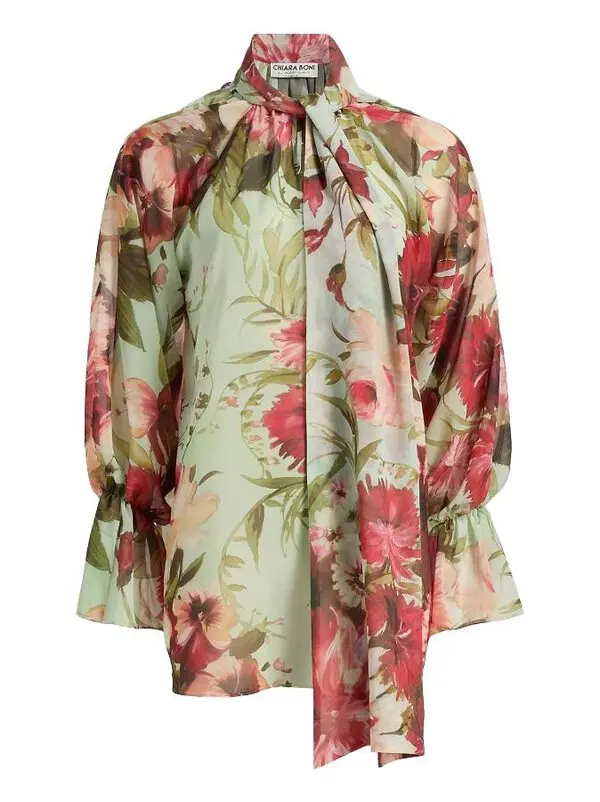 Chiara Boni La Petite Robe Slawa Floral Print Georgette Blouse - Ingrid