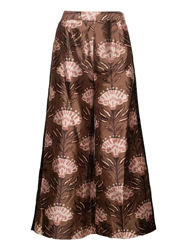 FRANCES VALENTINE Heirloom Floral Palazzo Pants - Olive Multi