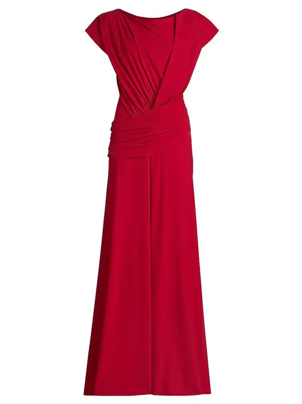 Chiara Boni La Petite Robe Nusia Draped Gown - Ruby