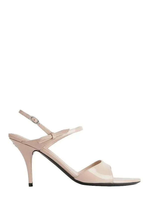 Balenciaga Avenue Bow Heel Sandals - Silver