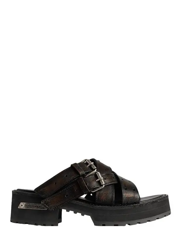 Balenciaga Venom Open Mules - Brown