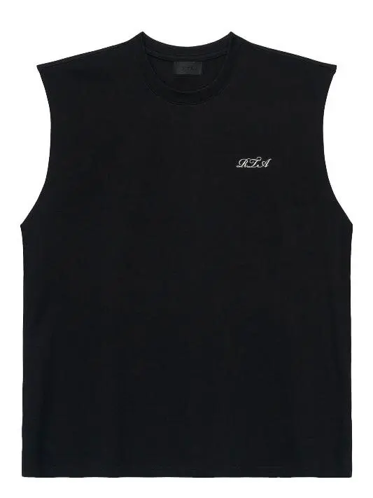 RtA Chaparral Terry Cursive Logo Muscle Tank - Black Cursive