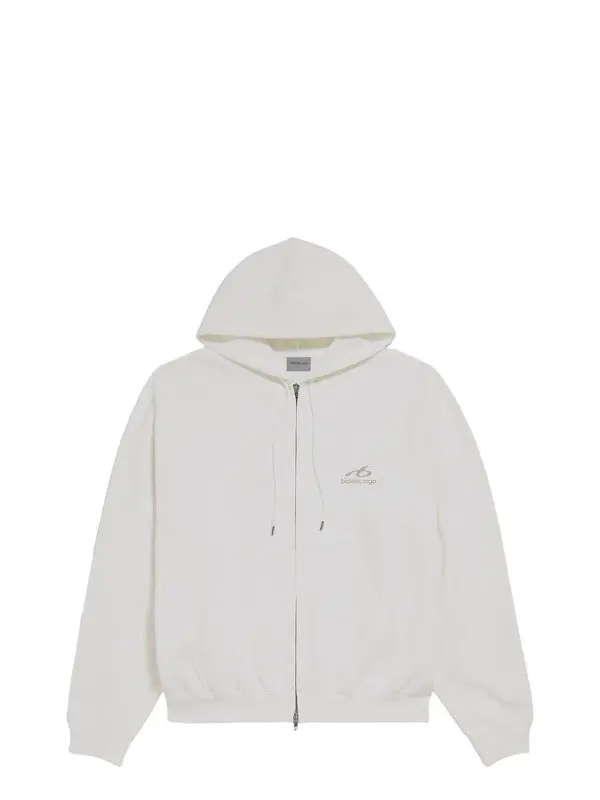 Balenciaga Bodies Zip-up Hoodie - White