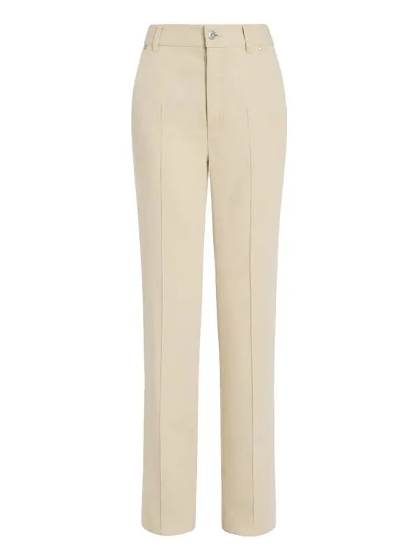 Derek Lam 10 Crosby Washed Cotton Twill Straight-leg Jeans - Parchment