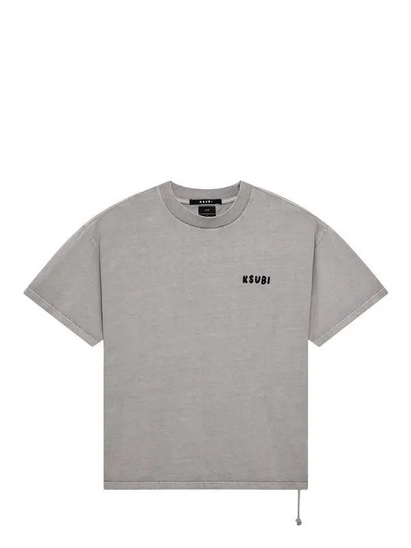 Ksubi Ekcess Logo Cotton Crewneck T-shirt - Charcoal