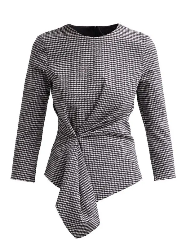 Chiara Boni La Petite Robe Vione Pinched Top - Houndstooth