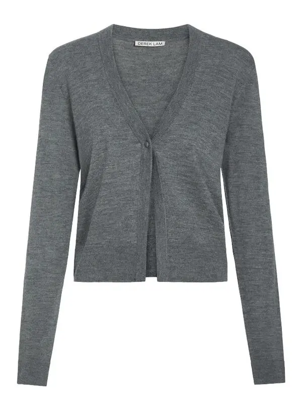 Derek Lam 10 Crosby Jesse Mercerized Wool-cashmere Cardigan - Thunder
