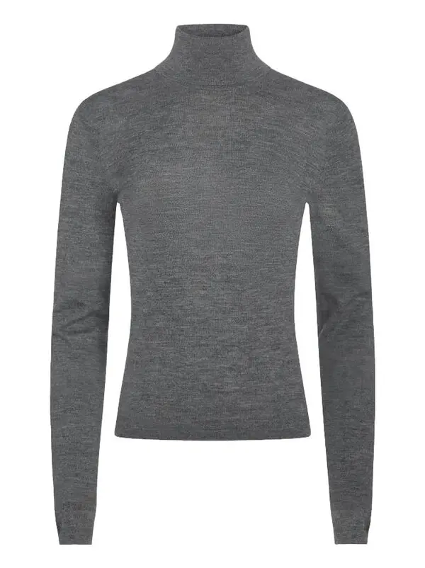 Derek Lam 10 Crosby David Mercerized Wool-cashmere Turtleneck Top - Thunder