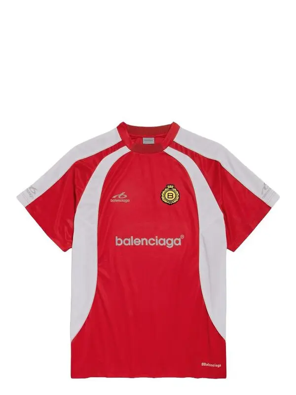 Balenciaga Soccer Oversized T-shirt - Red