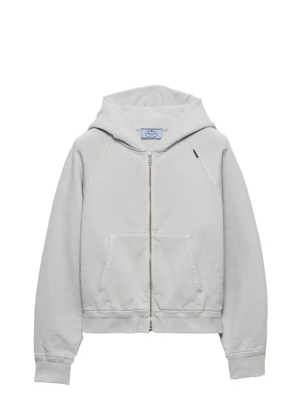 Prada Cotton Hoodie Jacket - Grey