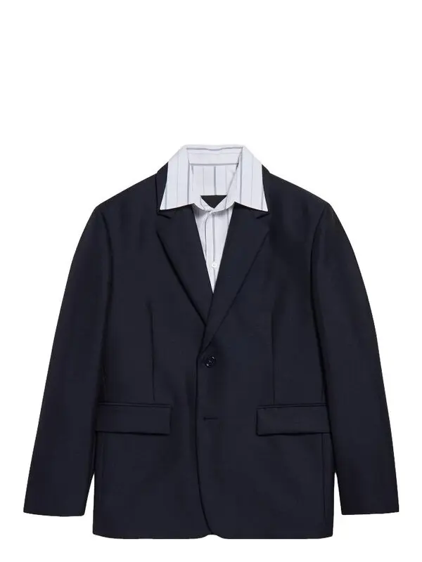 Balenciaga Hybrid Shirt Jacket - Dark Navy