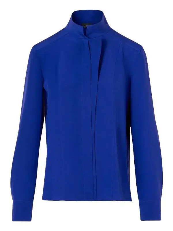 Akris Silk Crepe Blouse - Purple