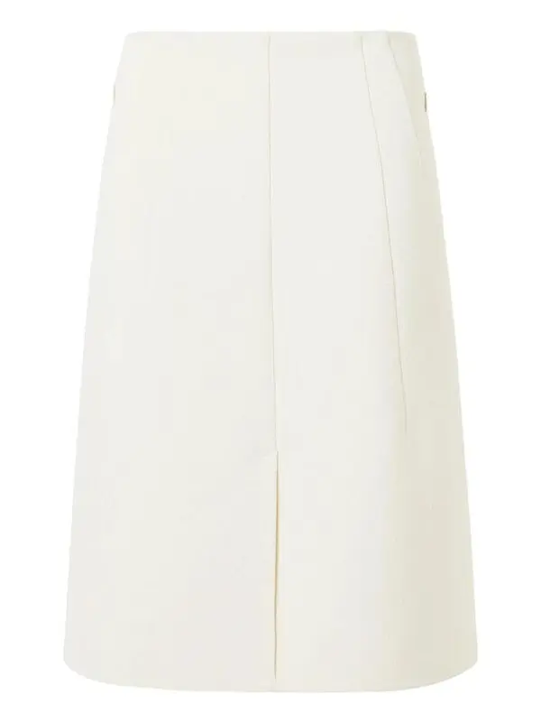 Akris Double-face Cotton A-line Skirt - Ecru