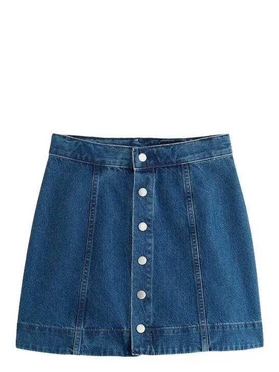 Ag Evie Denim A-line Miniskirt - Denali