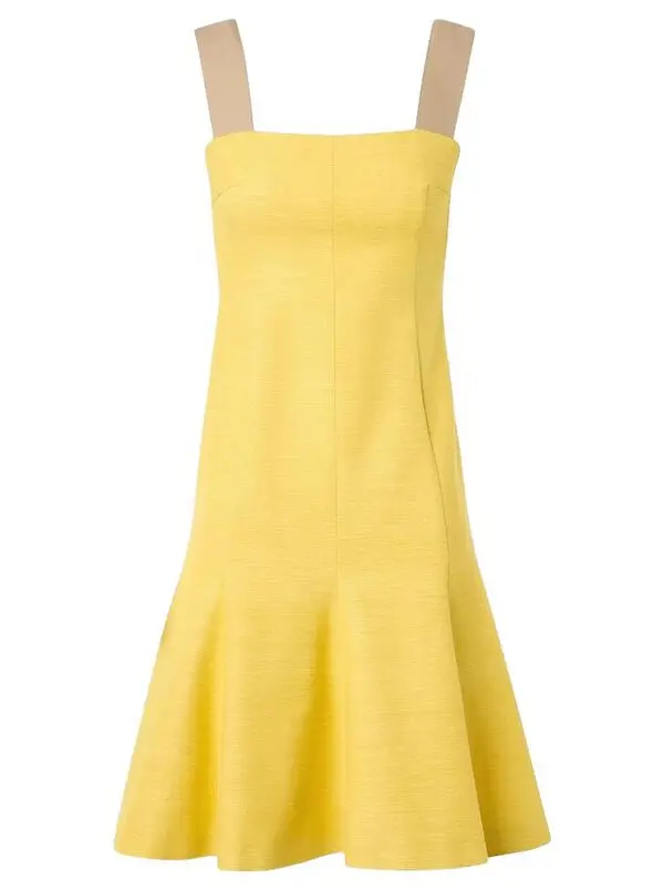 Akris Silk-blend Knee-length Dress - Lemon Zing