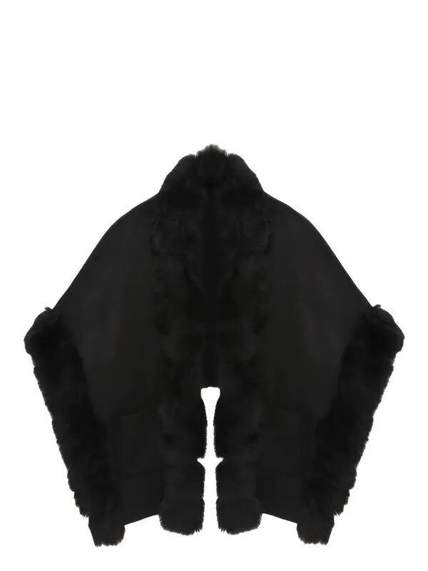 Gorski Reversible Cashmere And Wool Shawl - Black