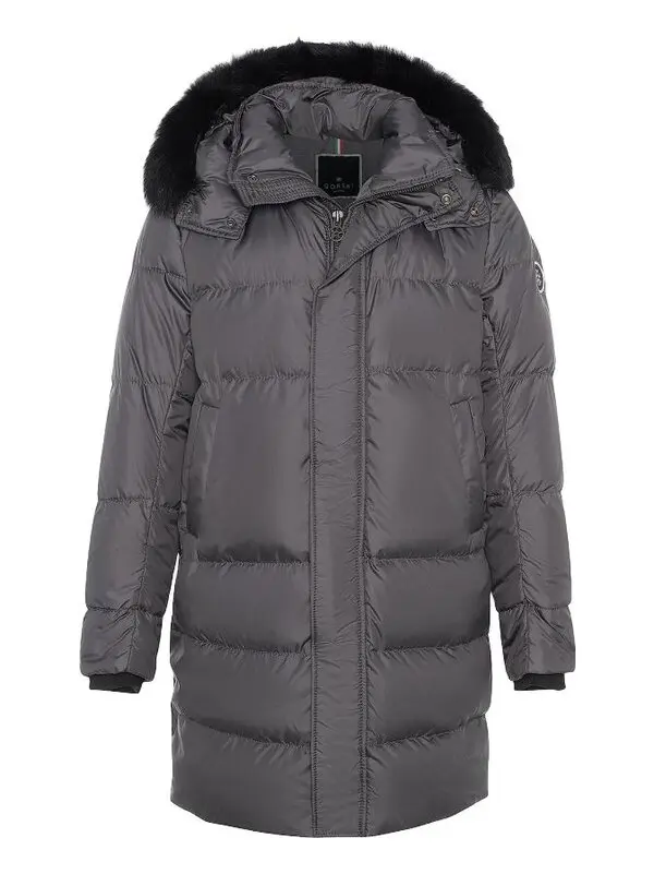 Gorski Apres-ski Parka With Detachable Toscana Lamb Hood Trim - Anthracite Black