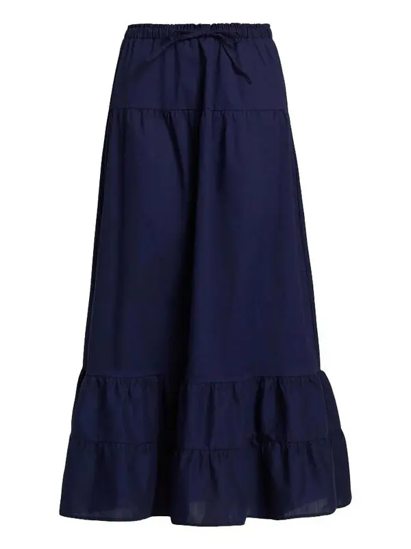 Peixoto Rily Tiered Maxi Skirt - Navy