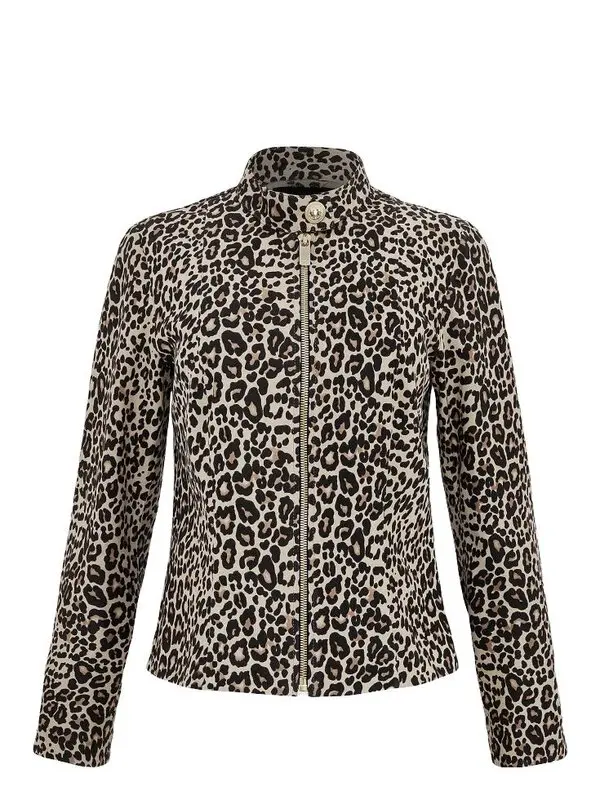 Gorski Select Metis Suede Zip Jacket - Leopard