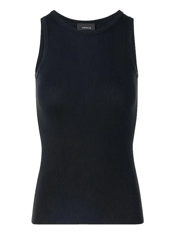 Akris Rib-knit Silk-cotton Tank - Black