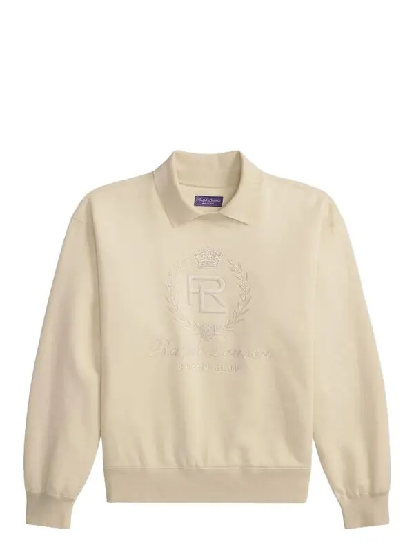 Ralph Lauren Purple Label Cotton-cashmere Polo Sweatshirt - Limestone