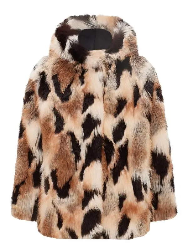 LYLA GRANT Fox Jacket With Hood - Multicolor