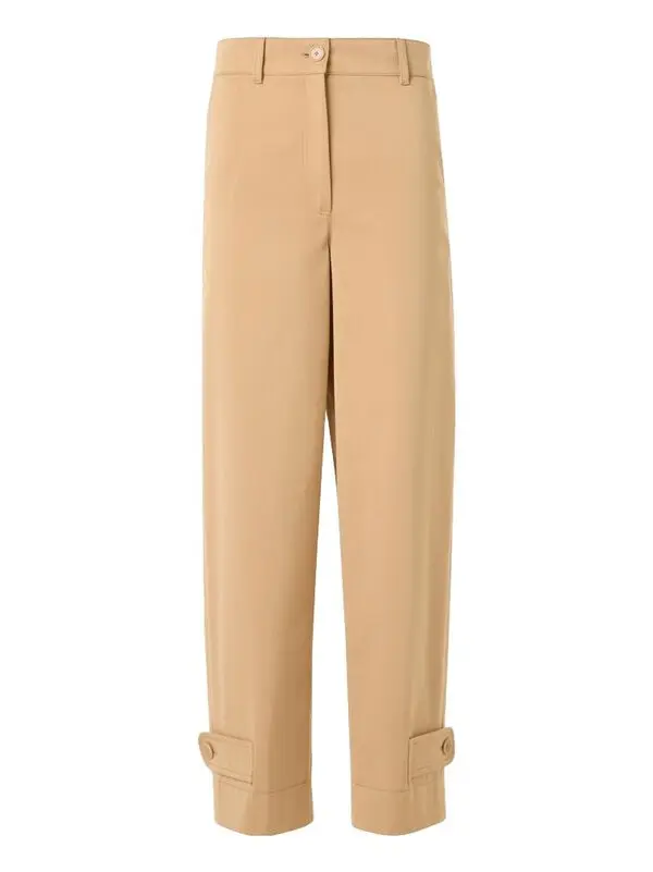 Akris Fraser Cotton Gabardine Pants - Beige