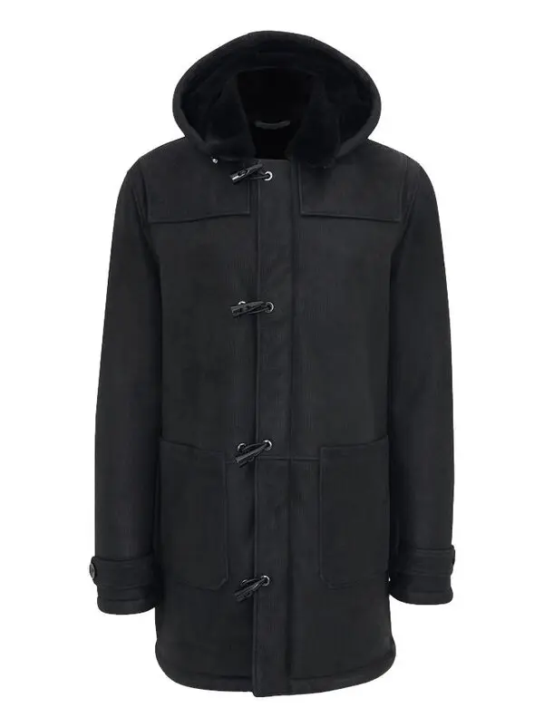 Gorski Embossed Merino Shearling Lamb Jacket - Black