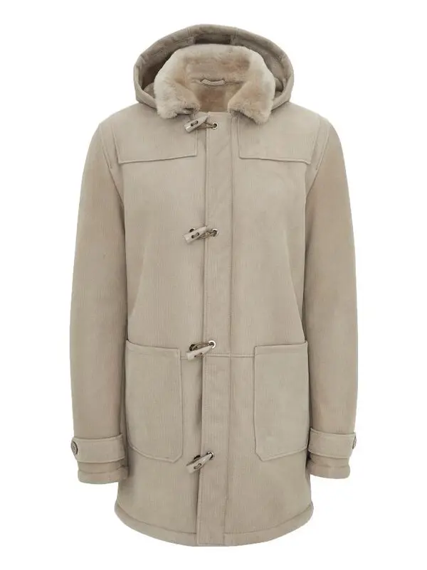 Gorski Embossed Merino Shearling Lamb Jacket - Latte