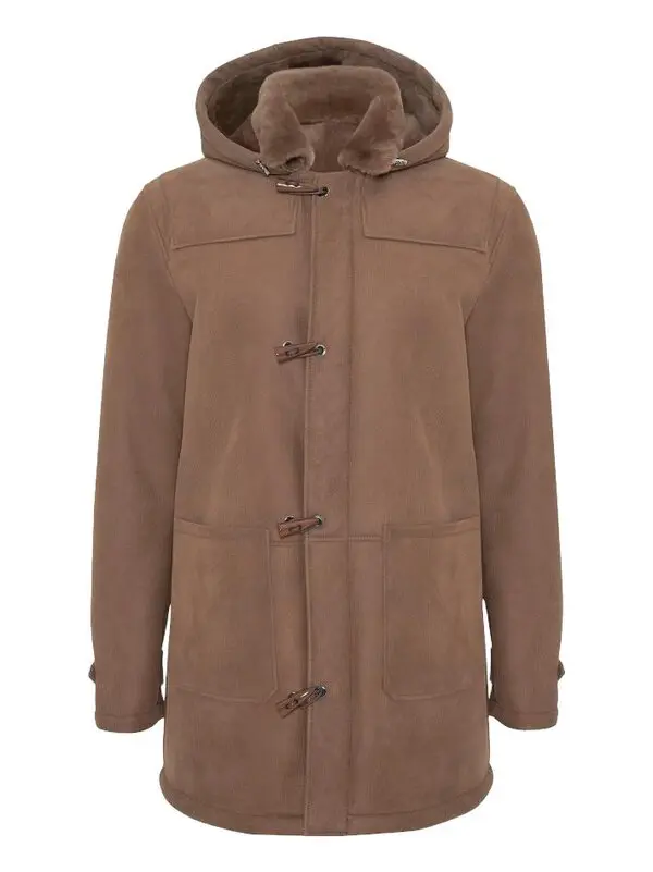 Gorski Embossed Merino Shearling Lamb Jacket - Whiskey