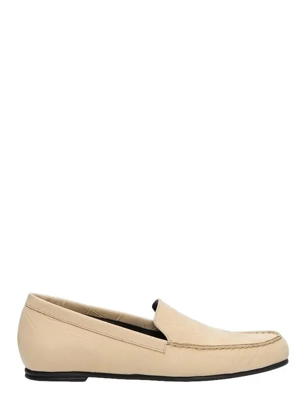 LOULOU STUDIO Pesaro Croc-embossed Leather Loafers - Ecru