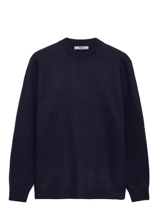 Prada Wool And Suede Sweater - Blue