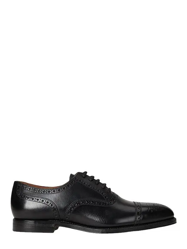 Polo Ralph Lauren Maestra Perforated Leather Oxfords - Black