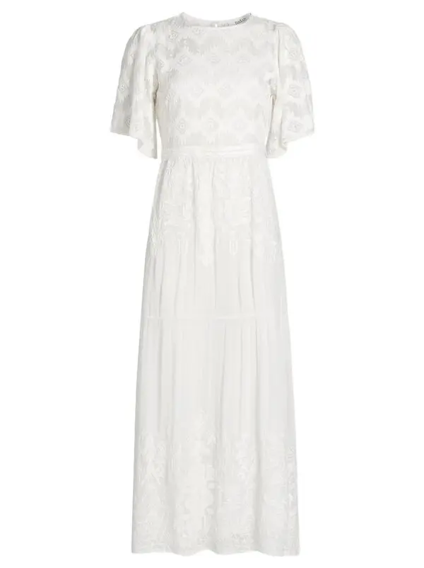Ba&sh Aphrodite Embroidered Maxi Dress - Ecru