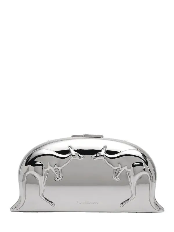 Zimmermann Rapture Kangaroo-motif Metallic Clutch - Silver