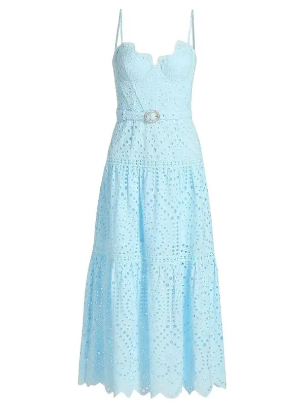 Generation Love Zuria Cotton Eyelet Maxi Dress - Opal