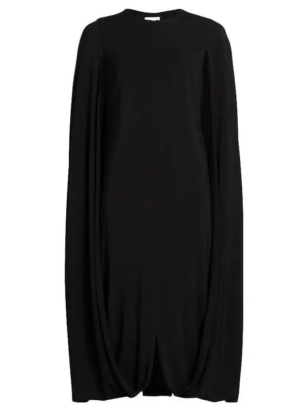 Rosetta Getty Fold Cape Cocoon Dress - Black