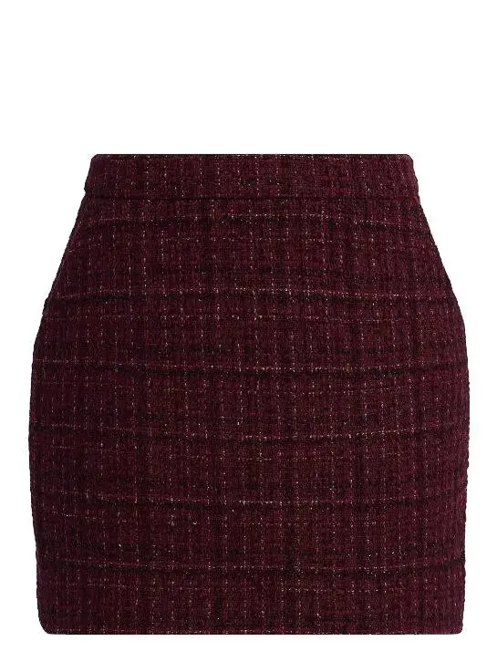 Generation Love Kendra Cotton-blend Metallic Tweed Miniskirt - Malbec Multi