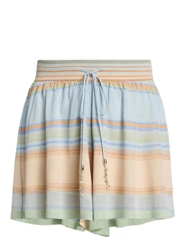 Zimmermann Indra Striped Shorts - Blue Multi