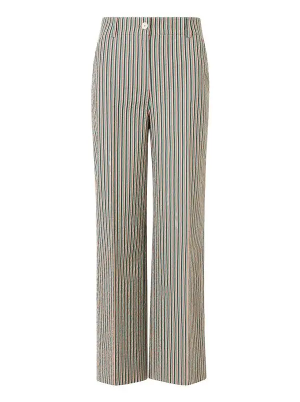 Akris Chiara Seersucker Crop Pants - Multi