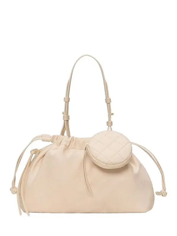 Mz Wallace Waverly Small Drawstring Shoulder Bag - Buff