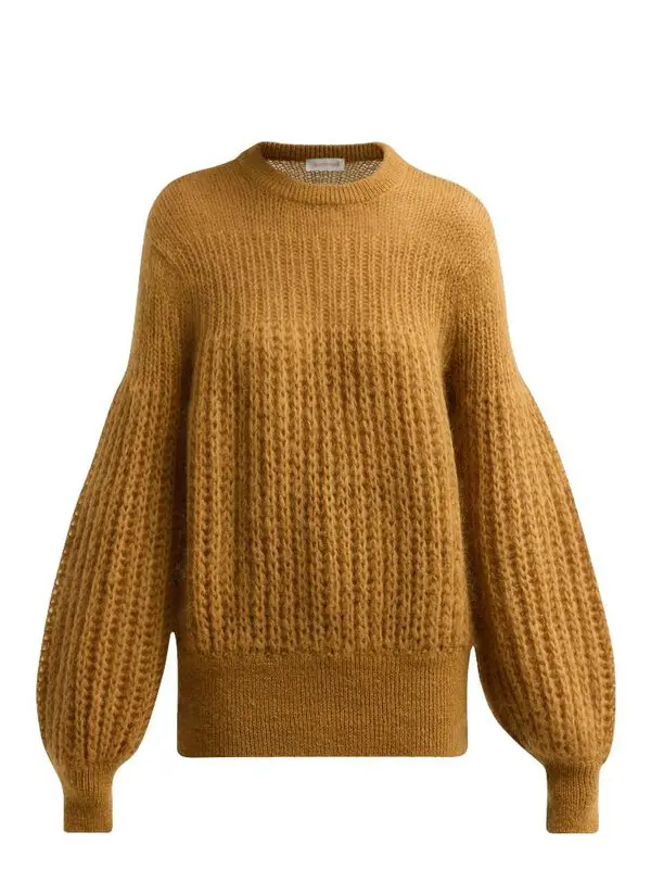 Zimmermann Valiant Mohair Billow Sweater - Chartreuse