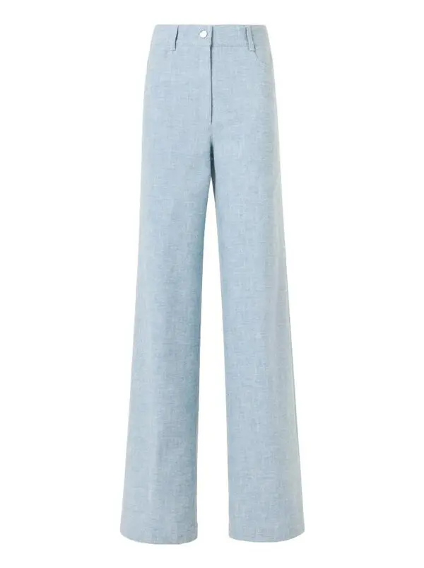 Akris Cooper High-rise Denim Pants - Light Blue