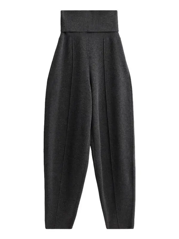 Zimmermann Valiant Knit Barrel-leg Pants - Graphite