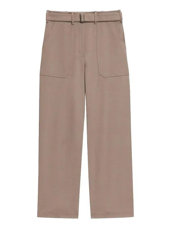 Theory Utility Wide-leg Pants - Walnut