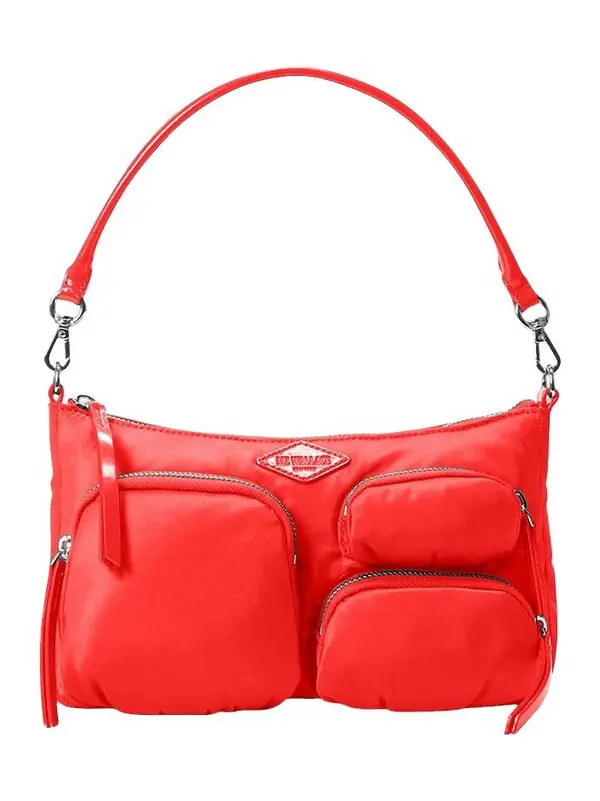 Mz Wallace Petite Chelsea Zip-pocket Shoulder Bag - Cherry