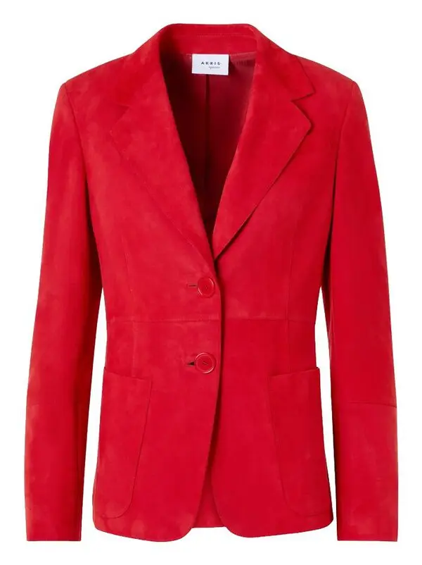 Akris Suede Single-breasted Blazer - Rusty Red